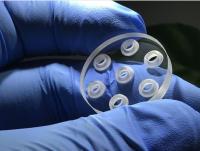 China Round Sapphire Glass Lens Assembly Part With Sink Hole High Thermal Conductivity for sale