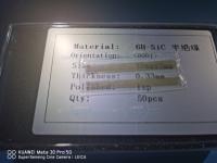 China 9.4 Hardness Optical Sic Chips Silicon Carbon Wafers for sale
