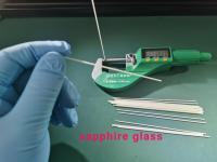 China Ultra-fine thin dia1.0mm 0.6mm Al2o3 Ceramic Sapphire Glass Rod Stick lapped surface for sale