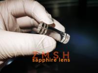 China Monocrystalline Al2O3 Sapphire Crylinder Rod Lens With Groove for sale