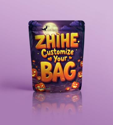 China Zhihe Small Batch Customization Moisture Proof 3.5 3.5g 7g Mylar Bags Stand up Pouch With Holographic Design Resealable for sale