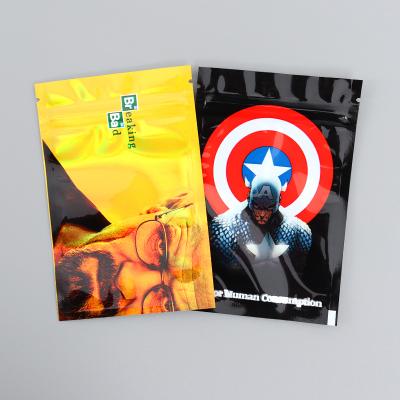 China Zhihe Small 3x4 Mylar Ziplock Resealable Moisture Proof Stand-Up Pouches Food Bags for sale
