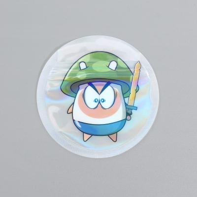 China Zhihe New Design Holographic Exotic Die Cut Zip Lock Moisture & Smell Proof Resealable 3.5g/7g/28g Jelly Mylar Bag Box Packaging for sale