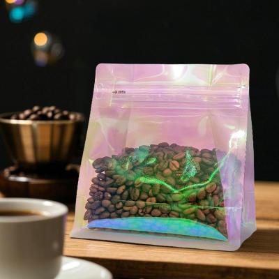 China Zhihe 250g Coffee Bags Custom Coffee Stand up Pouch Food Ziplock Custom Packaging Flat Bottom Coffee Snack Food Mylar Bag for sale