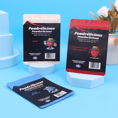 China Custom Printed Zhihe Mylar Bags Moisture Proof Resealable Customized Holographic Purple Packaging Small Zip Lock 3.5g for sale