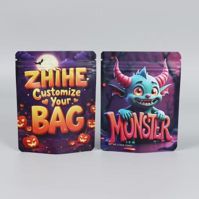 China 3.5g Capacity Resealable Mylar Bag Stand Up Pouch with Food Grade Virgin Composite Materials for sale