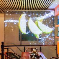 China GS7.8 15.6R55T Grille Transparent LED Display Screen with 7.8mm Pixel Pitch and 5500 cd/m² Brightness for sale