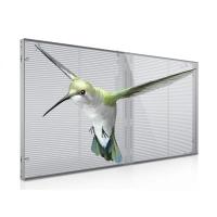 China P7.9-10.4 Transparent LED Glass Window Wall Display Screen with 7.9mm Horizontal and 10.4mm Vertical Pixel Pitch for sale