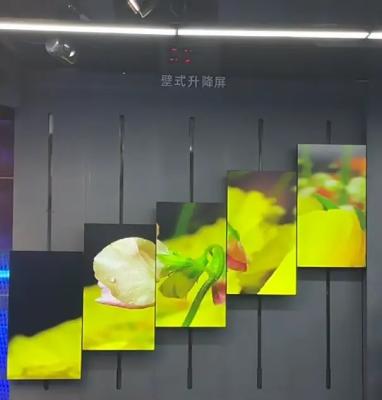 China Wall Mounted Digital Signage Board with Telescopic Lifting Screen 0.01-0.03mm Accuracy 200W-7500W Motor for sale
