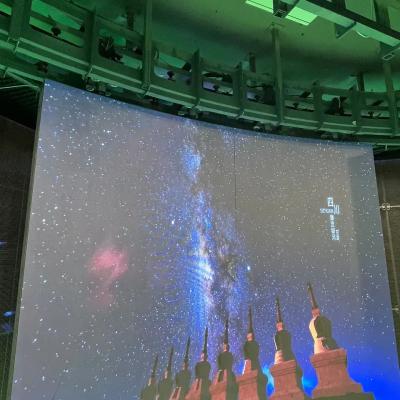 China Indoor Curved Sliding LED Display with Aluminum Steel Alloy Construction - Custom Length and Height Options for sale