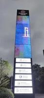 China 360-Degree Rotating Triangle Tower LED Display Screen with 0.01-0.1° Positioning Accuracy and 200W-7500W Motor Power for sale