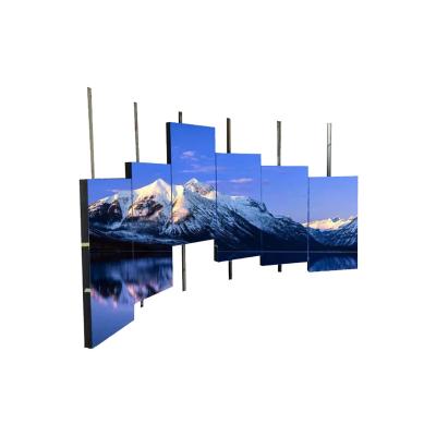 China Indoor Wall Mounted 1080p LCD Video Wall Display with Sliding Mechanism and Programmable Multi-Screen Configurations for sale