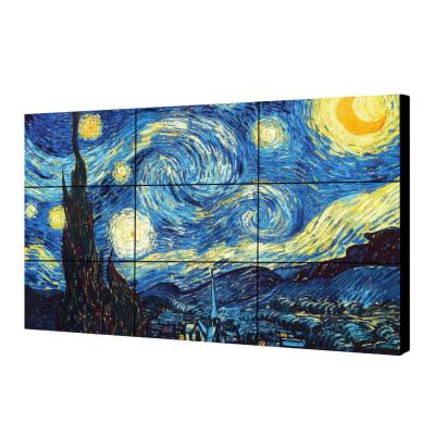 China 75-inch LCD Splicing Screen with 500cd/m² Brightness and Bezel-less Design for Large Display Walls for sale