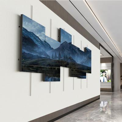China Indoor Wall Mounted Sliding LED Screen HD lifting screen for sale