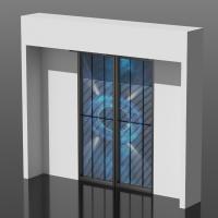 China Flexibility Sliding LED Screen Indoor Plug Door Transparent Led Screen for sale