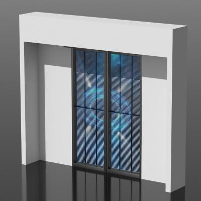 China Flexibility Sliding LED Screen Indoor Plug Door Transparent Led Screen for sale