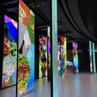 China Aluminum Alloy Folding Outdoor Sliding LED Screen with IP65 Waterproof Rating and High Transparency Design for sale