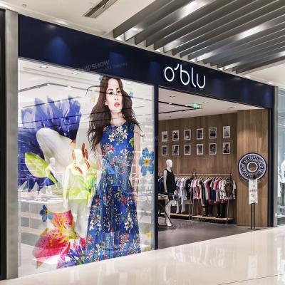 China Ultra Thin Transparent LED Film Screen P4 P8 P10 for Window Glass Advertising Display for sale