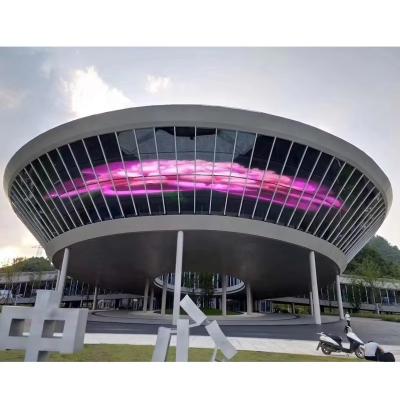 China P3.91 Transparent LED Mesh Screen 800x240mm 1000x240mm High Refresh 8000Hz for Shopping Store for sale