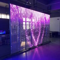 China Indoor Advertising Mesh LED Display Panel P3.91 P7.8 Transparent Screen 800x240mm Retail Store for sale