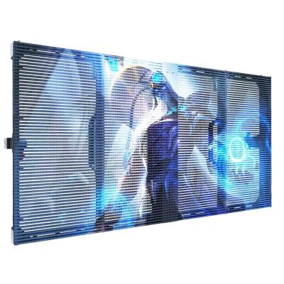 China High Brightness Transparent LED Mesh Screen P3.91 P7.8 for Shopping Store Advertising Display for sale