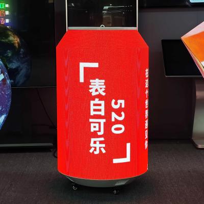 China Custom Beer Bottle LED Display with 0.6m Cylindrical Setup and High Refresh Rate for Creative Advertising for sale