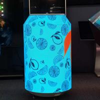 China Custom Shaped Can LED Screen Full Color Creative Advertising Display for Indoor Exhibition with 360° Viewing Angle and 0.6m Diameter for sale