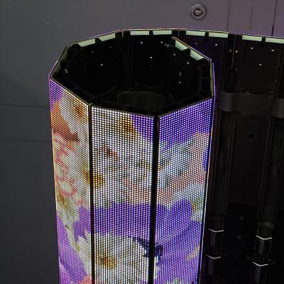 China Flexible Floor LED Display Screen P1.25 P2.6 P3.91 GOB Roll Up Folding 18mm Thickness 1000kg/m² Load Capacity for sale
