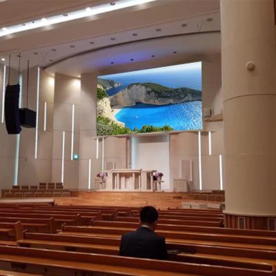 China Fixed Interior Advertising LED Screen Panel P2.5 Indoor LED Video Wall for Church 320x160mm for sale