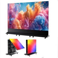 China Floor Standing Foldable LED Poster Screen P1.538 P1.86 P2 P2.5 P3 - 450-550 cd/m² Brightness, 3840Hz Refresh Rate for sale