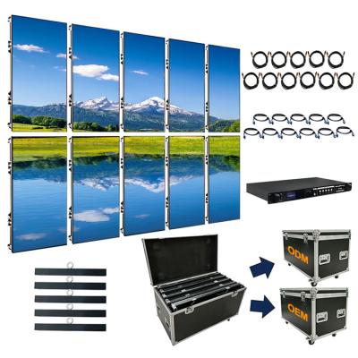 China P2.6 P3.91 Indoor Outdoor LED Video Wall Screen 500x500mm with Video Processor for Advertising for sale