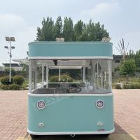 China Fast Food Trailer Mobile Food Cart Fully Equipped Stainless Steel Snack Vending Truck for sale