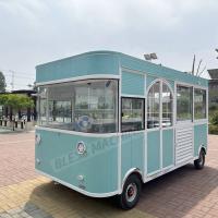China Fast Food Trailer Mobile Food Cart Fully Equipped Stainless Steel Snack Vending Truck for sale