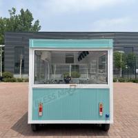 China Fast Food Trailer Mobile Food Cart Fully Equipped Stainless Steel Snack Vending Truck for sale