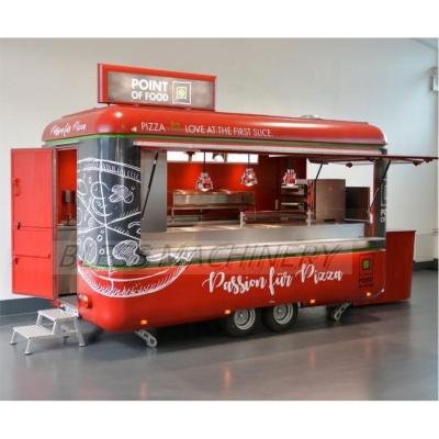 China Long Service Life Custom Airstream Mobile Kitchen Fast Food Truck Trailers with Wheels for sale