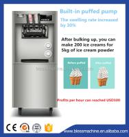 China 670x780x1330mm soft ice cream machine with 120 KG capacity for sale