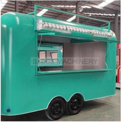 China Stainless Steel Mobile Food Truck in Europe with Full Kitchen and Long Service Life for sale