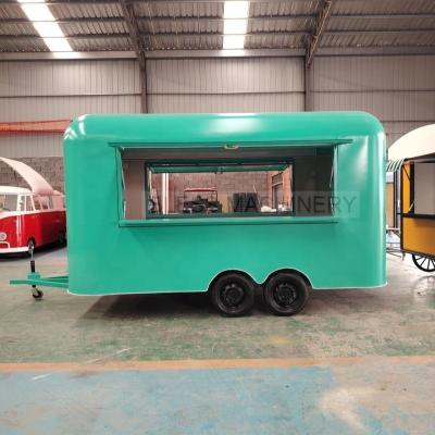 China Europe Standard Street Mobile Fast Food Trailer Coffee Ice Cream Truck Kiosk Food Cart for sale