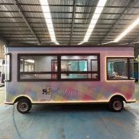 China Mobile Kitchen Food Truck with Fashionable Airstream Trailer and Corn Raw Material for sale