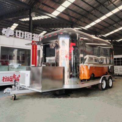 China 40kms per hr Mobile Sales Trailer for Snacks Fast Food Drinks Ice Cream Coffee Milk Tea for sale