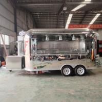 China 40kms per hr Mobile Sales Trailer for Snacks Fast Food Drinks Ice Cream Coffee Milk Tea for sale