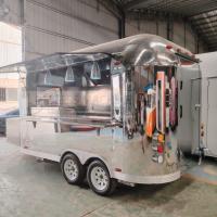 China 40kms per hr Mobile Sales Trailer for Snacks Fast Food Drinks Ice Cream Coffee Milk Tea for sale