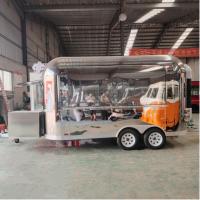 China 40kms per hr Mobile Sales Trailer for Snacks Fast Food Drinks Ice Cream Coffee Milk Tea for sale