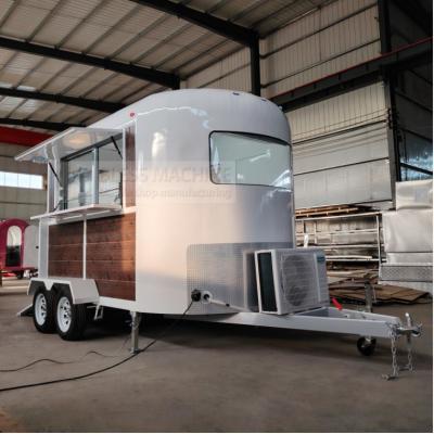 China 2024 Mobile Stainless Steel Trailer for Catering Bar Snack Fast Food Drink Ice Cream for sale