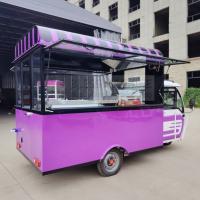 China Multipurpose Mobile Electric Fast Food Snack Tricycle Pedicab with Customized Design for sale