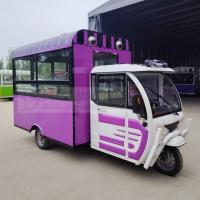 China Multipurpose Mobile Electric Fast Food Snack Tricycle Pedicab with Customized Design for sale