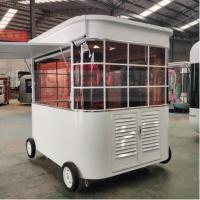 China Modern Mobile Coffee Milk Tea Soybean Milk Fresh Juice Vegetable Fruit Salad Trolley for sale