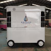China Modern Mobile Coffee Milk Tea Soybean Milk Fresh Juice Vegetable Fruit Salad Trolley for sale