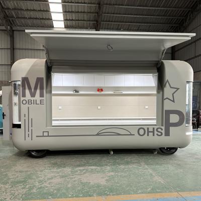 China Multi-Functional Electric Mobile Snack Processing Trailer with Rubber Universal Wheel for sale