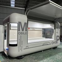 China Multi-Functional Electric Mobile Snack Processing Trailer with Rubber Universal Wheel for sale
